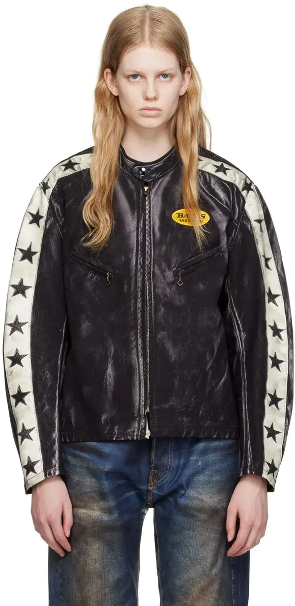 ジャケット・アウター JUNYA WATANABE Leather Bates Jacket Black Bates Edition Jacket by Junya Watanabe on Sale